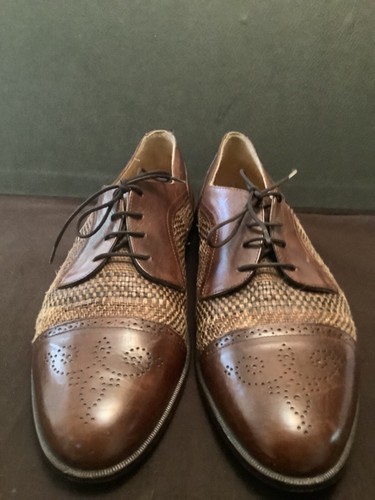 Johnston & Murphy Cellini Leather & Wool Medallion Oxfords Made in ...