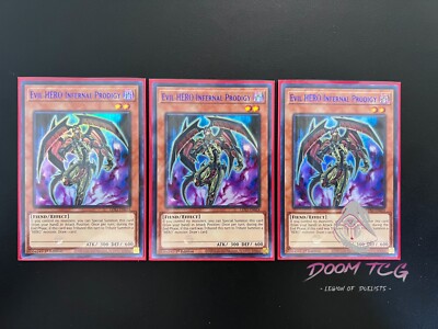 Yugioh Evil HERO Infernal Prodigy LDS3-EN024 1st Ed UR 🔵 “(x3) E. HERO ...
