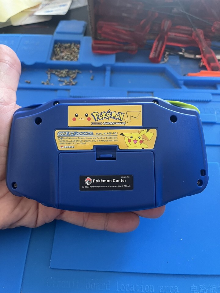 Backlit IPS Nintendo Gameboy Advance Pokemon Console GBA Yellow Blue ...