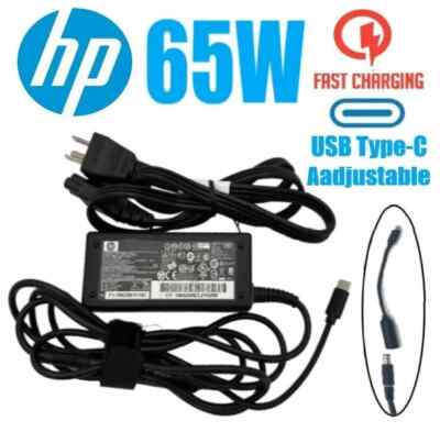 HP 65W Dell Latitude 5510 5520 5310 5320 5420 7410 XPS 13 USB C Charger ...