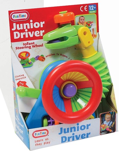 JUNIOR DRIVER CAR Steering Wheel Activity Kids Toy Buggy Stroller Baby ...