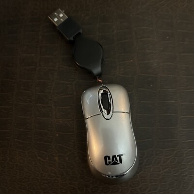 Caterpillar CAT Wired USB Computer Mouse Retractable Mini Optical Mouse ...