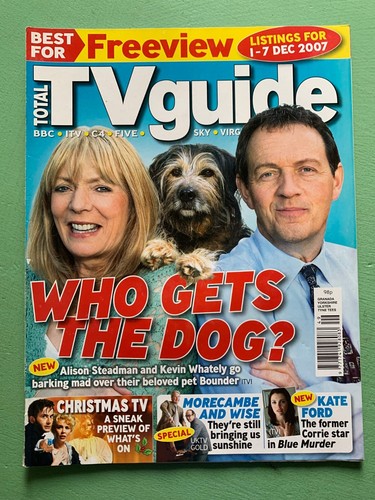 TOTAL TV GUIDE mag 1-December-2007 Alison Steadman Kevin Whately ...