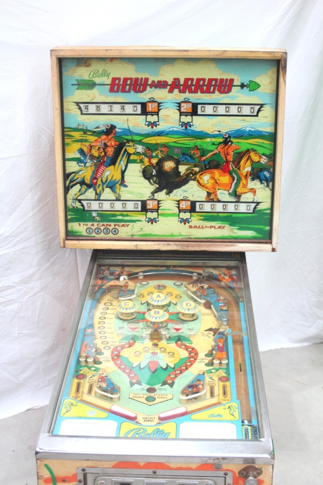 Bow and Arrow Pinball Machine (Bally, 1974) | eBay