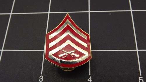 BRAND NEW USMC E6 STAFF SGT RANK Lapel Pin Enamel GUARANTEED FOR LIFE ...