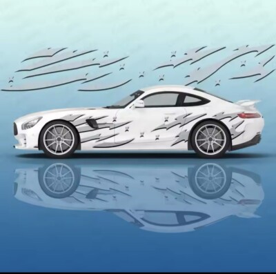 Flame Car Decals; Flame Racing Sport Livery Decal For Both Sides Of Car ...