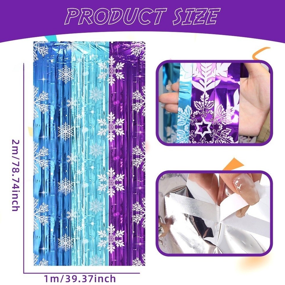 Party Wall Hanging Snowflake Curtain Snowflake Pattern Easy ...