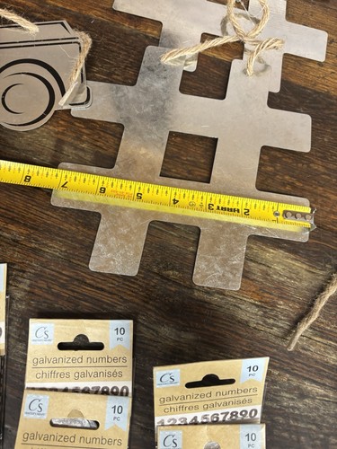 LOT OF 31 assorted Crafter's Square galvanized Metal Tags Crafts Kraft ...