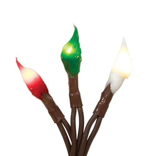NEW PRIMITIVE SILICONE BULB LIGHT STRAND RED GREEN WHITE Bulbs 20 Ct ...