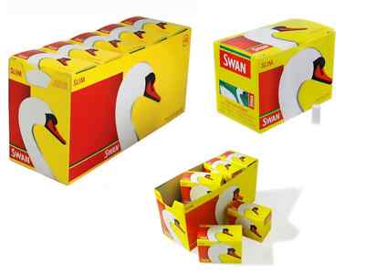 20 Packs x 165 Swan Slim line Tips Slimline - Total 3300 Tips | eBay UK