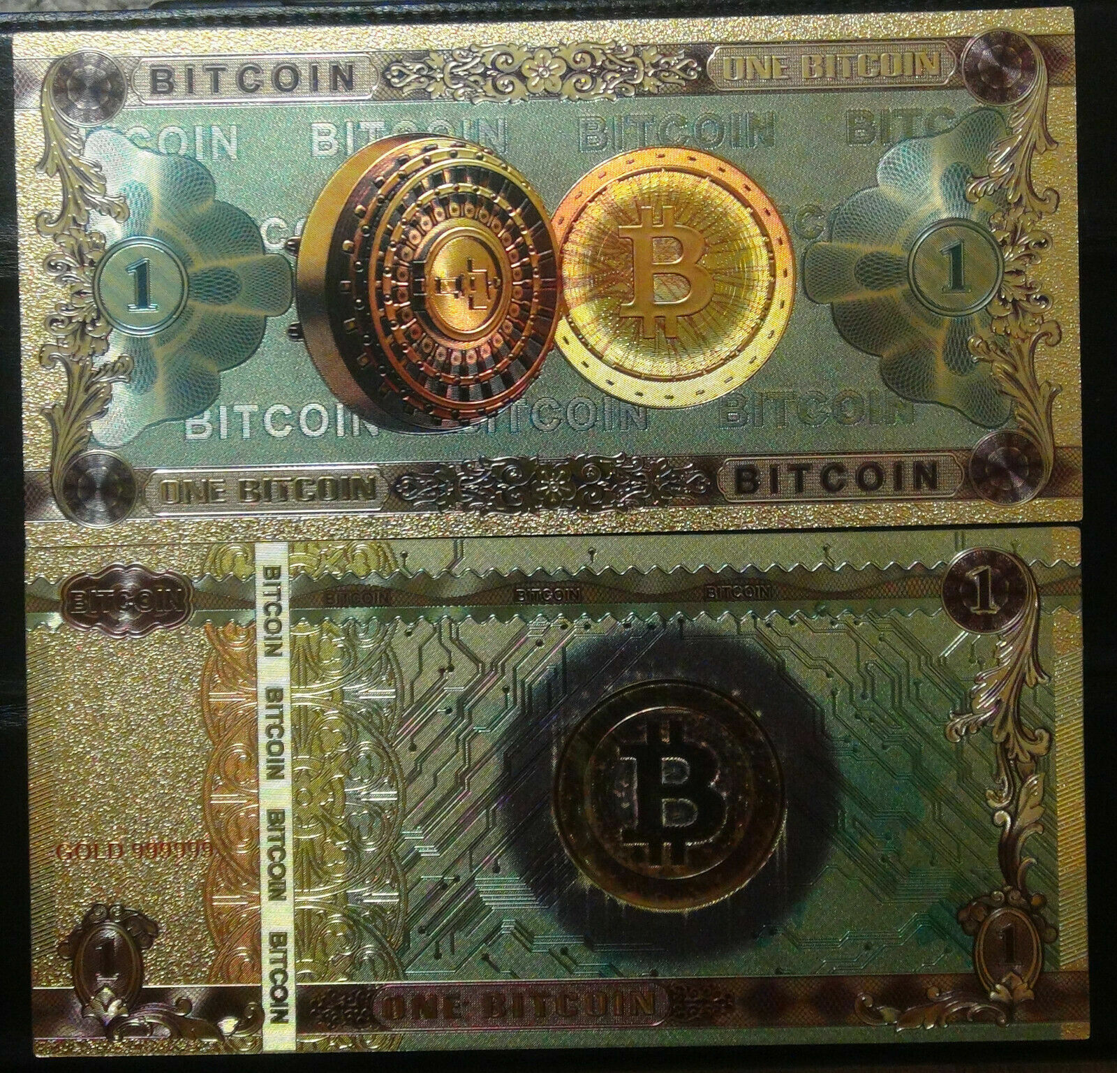 One Dollar Bitcoin 24k Gold Plated Gold Banknote | eBay