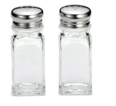 Blake & Croft 2.5 oz Square Glass Salt & Pepper Shaker 4''H x 1.5''W ...