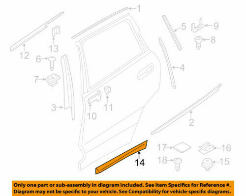 OEM BMW X3 X4 M G01 G02 X3 18D TX11 MOULDING DOOR REAR RIGHT ...