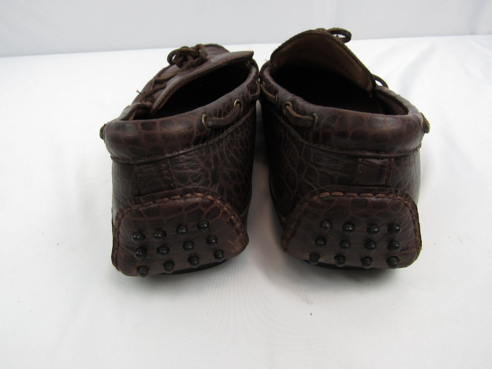 Cole Haan Brown Leather Croc Print Driving Moccasin Loafer Mens 11M ...