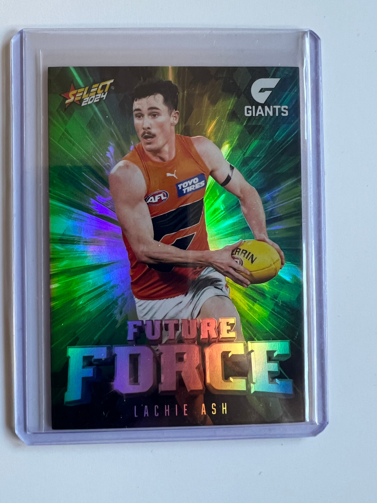 2024 AFL SELECT FOOTY STARS GREEN FUTURE FORCE LACHIE ASH 016/195 GWS ...