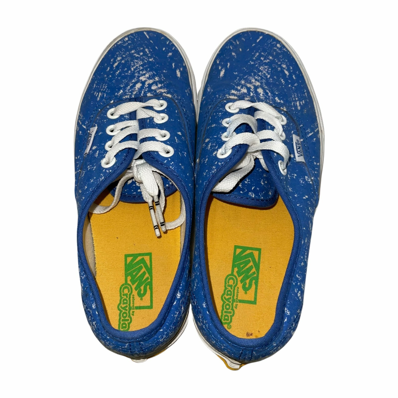 Vans Crayola Blue Canvas Fashion Sneakers Men's 5.5 W… - Gem