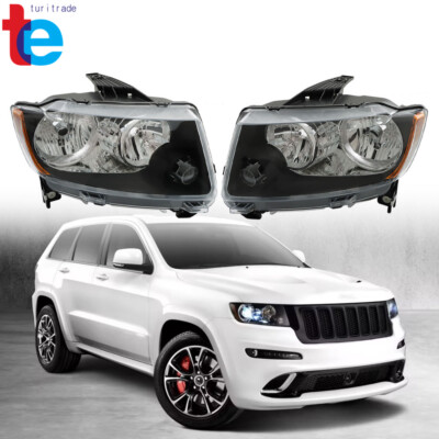 For 2011-2013 Jeep Grand Cherokee Headlights Assembly Front Left+Right ...