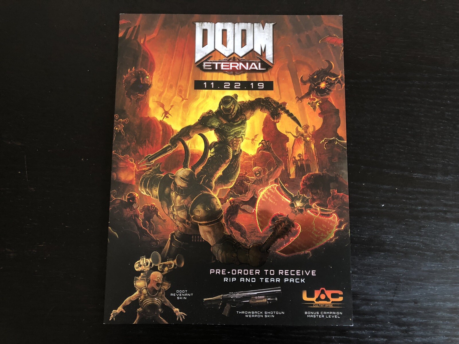 DOOM ETERNAL Gamestop V2 Promo Kit — Stickers + Cube + Posters ...