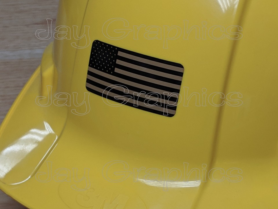 (2) Desert Tan American Flags Vinyl Hard Hat Stickers | Motorcycle ...
