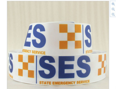 SES Ribbon Orange and White chequered ribbon State Emergency Services ...
