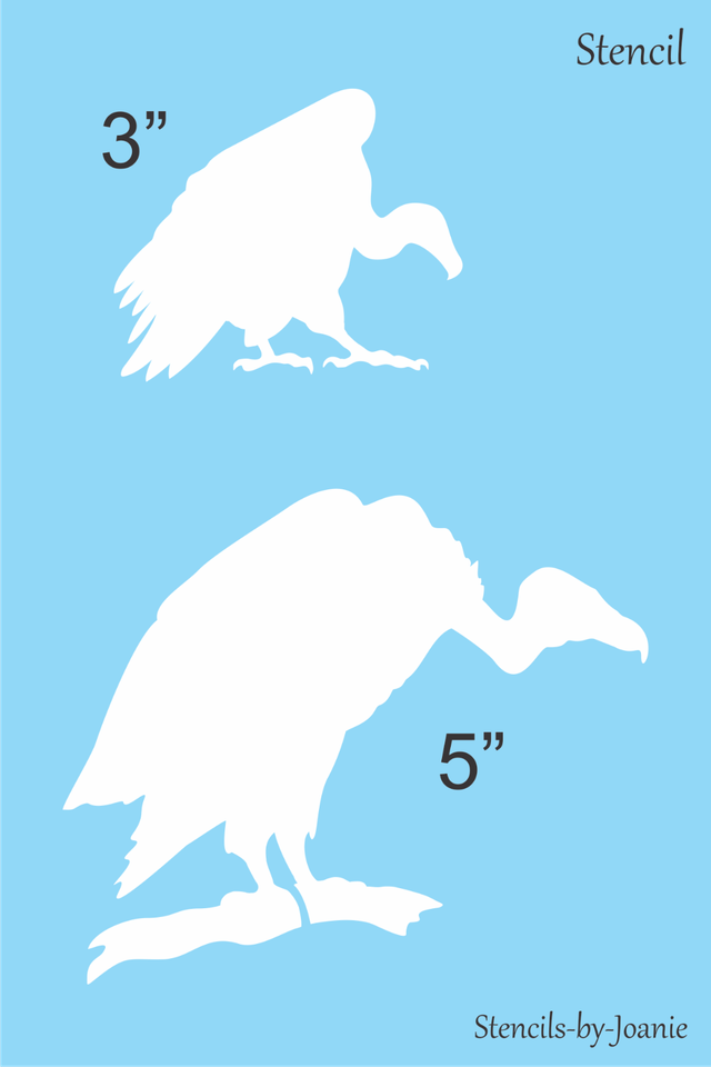 Stencil Joanie Turkey Vulture Buzzard Condor Predator Bird Silhouette ...