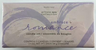 Mary Kay Private Spa Collection Embrace Romance 3 Candle Set NEW SEALED ...