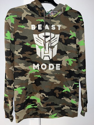 Transformers Beast Mode Hoodie Sweater Jumper Pullover (XL) Camouflage ...
