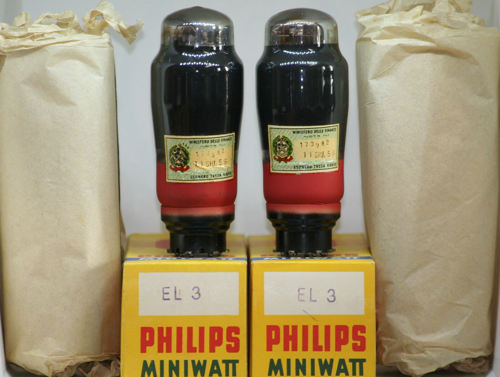 Philips EL3 TUBE PAIR NOS NIB | EL33 WE 15 4694 EL3/375 EL 43 AD1 MIL ...