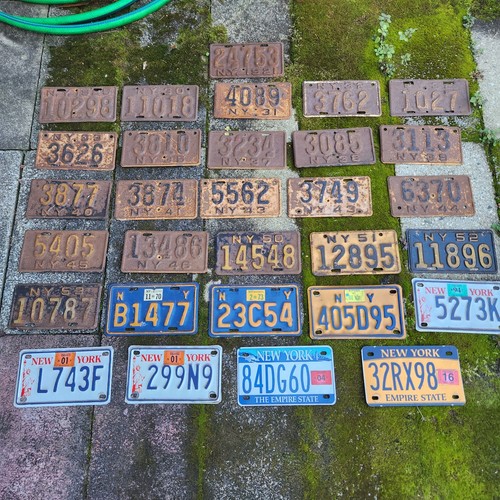 Lot of New York State Motorcycle License Plates | eBay
