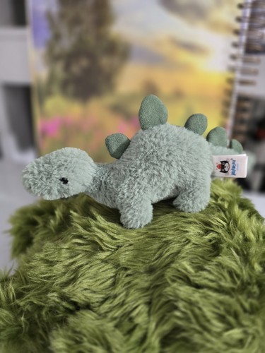 Jellycat MINI FOSSILLY STEGOSAURUS 7" Plush Dino Small Green Stuffed Dinosaur | eBay