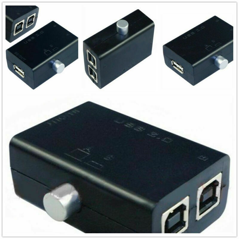 USB Sharing Share Switch Box Hub 2 Ports PC Computer Scanner Printer ...
