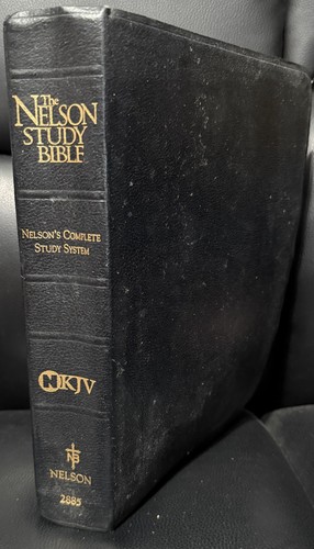 The Nelson Study Bible - Complete Study System 2885 NKJV Black Bonded ...