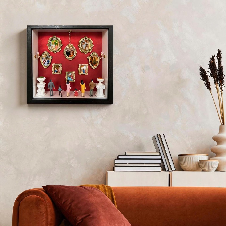 DIY Mini Museum Shadow Box - Family Memory Black With Red Velvet ...