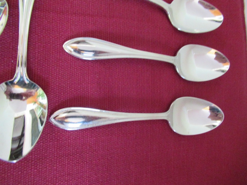 Wallace Silver American Tradition set 6 tea dessert spoons stainless ...