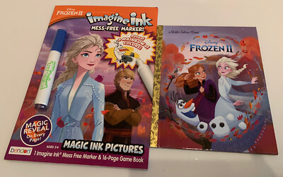 Frozen II Little Golden Book and Imagine Ink Game Book and Marker | eBay