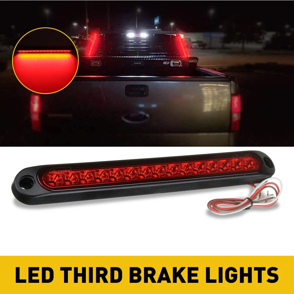 1/2x Universal 15 LED Car High Mount Level Third 3RD Brake Stop Rear ...
