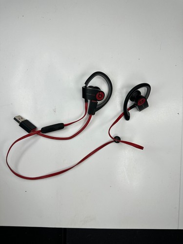 Beats By Dre Power Beats Wireless Earbuds Headphones Black Red FREE ...