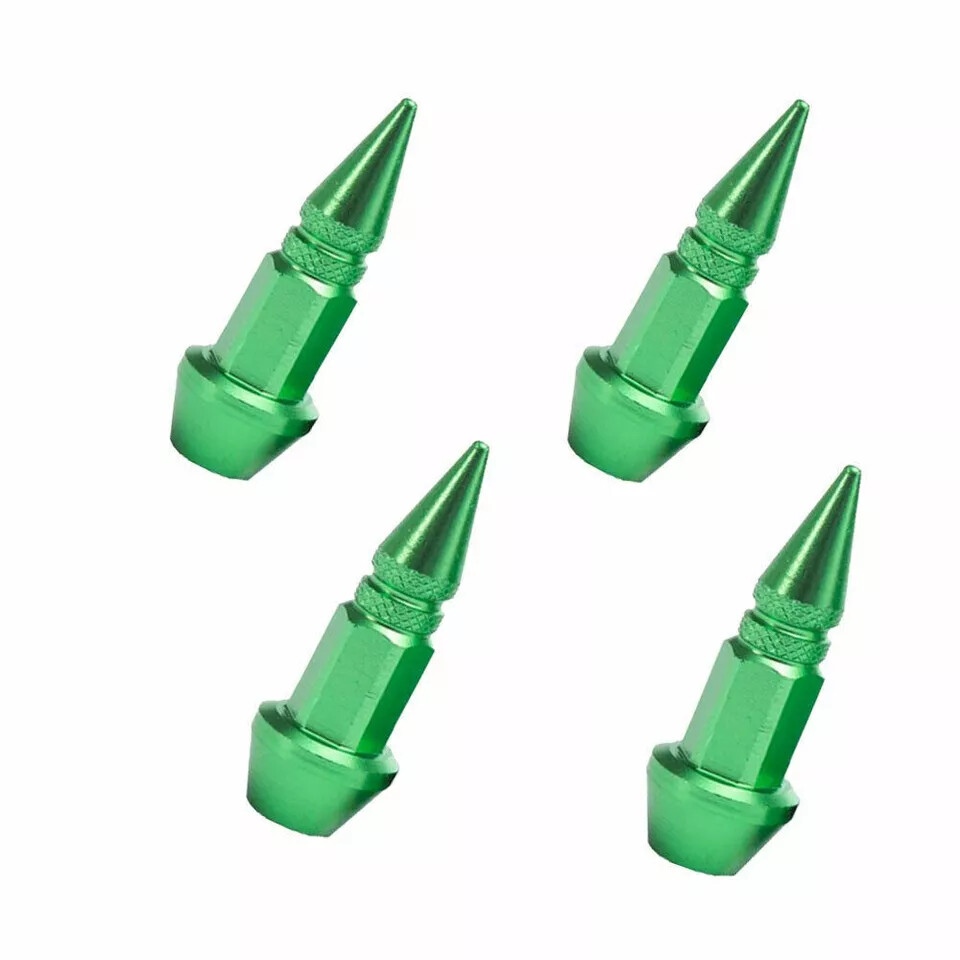 4pcs Red Aluminum Bullet Spike Wheel Tire Valve Stem Cap Car Truck Air ...