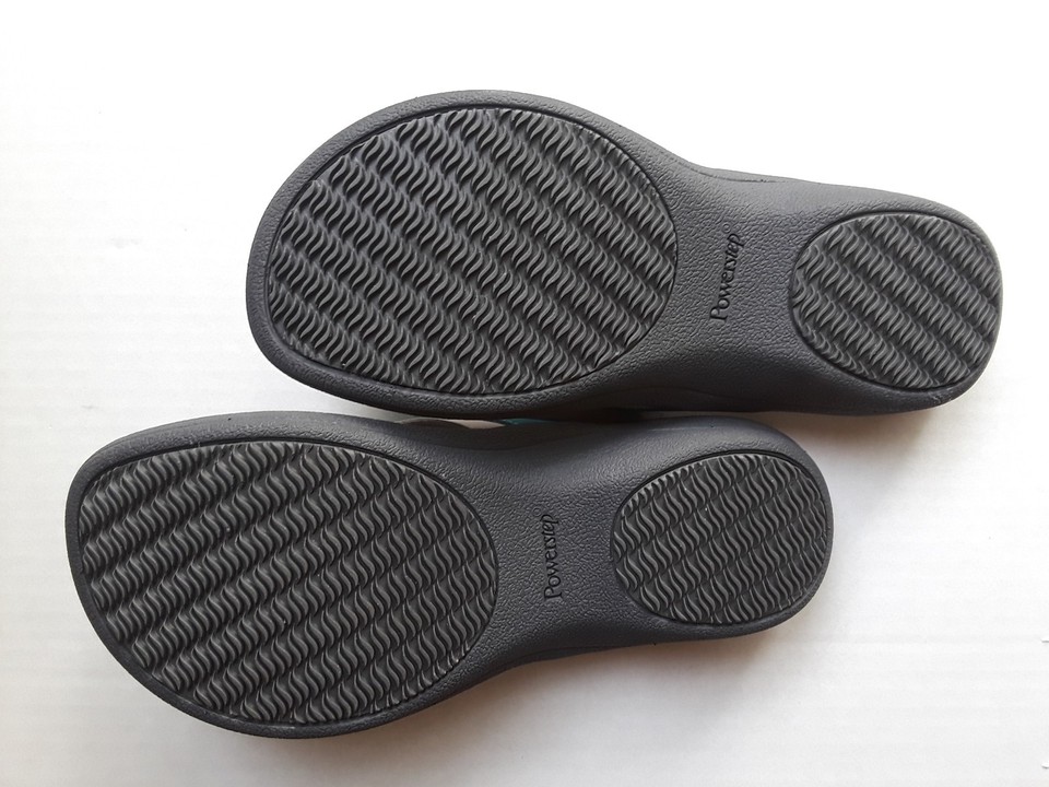 Powerstep Fusion New Women's Teal/Gray Orthotic Arch Support Sandals ...