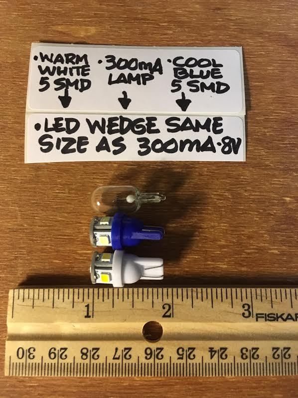 (10)WARM WHITE 8V-LED WEDGE LAMPS / SX /DIAL LIGHTS -Pioneer BULBS ...