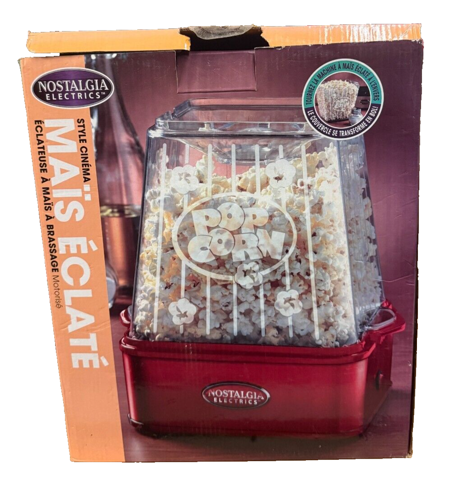 Nostalgia Electrics Theater Style Popcorn Maker 24 Cups Capacity Open ...