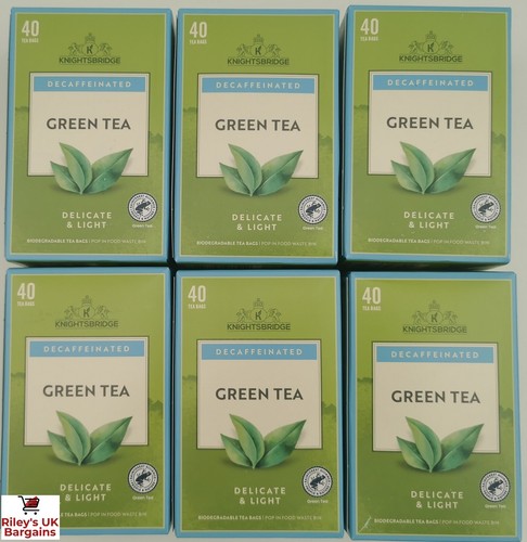 Knightsbridge Decaffeinated Decaf Green Tea - 240 Bags - Natural Herbal ...