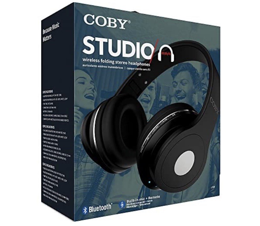 Coby Bluetooth Headphones w/Mic, Black | eBay