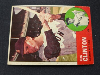 1963 Topps Baseball Card # 96 Lou Clinton - Boston Red Sox (VG/EX) | eBay