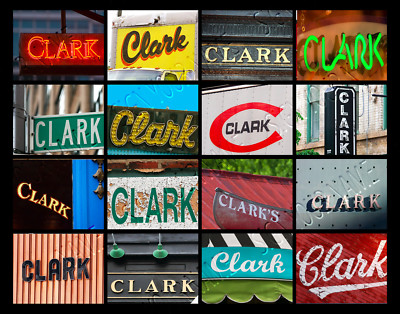 CLARK Name Poster featuring photos of actual signs | eBay