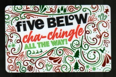 FIVE BELOW Cha-Chingle All The Way ( 2021 ) Foil Gift Card ( $0 ) | eBay