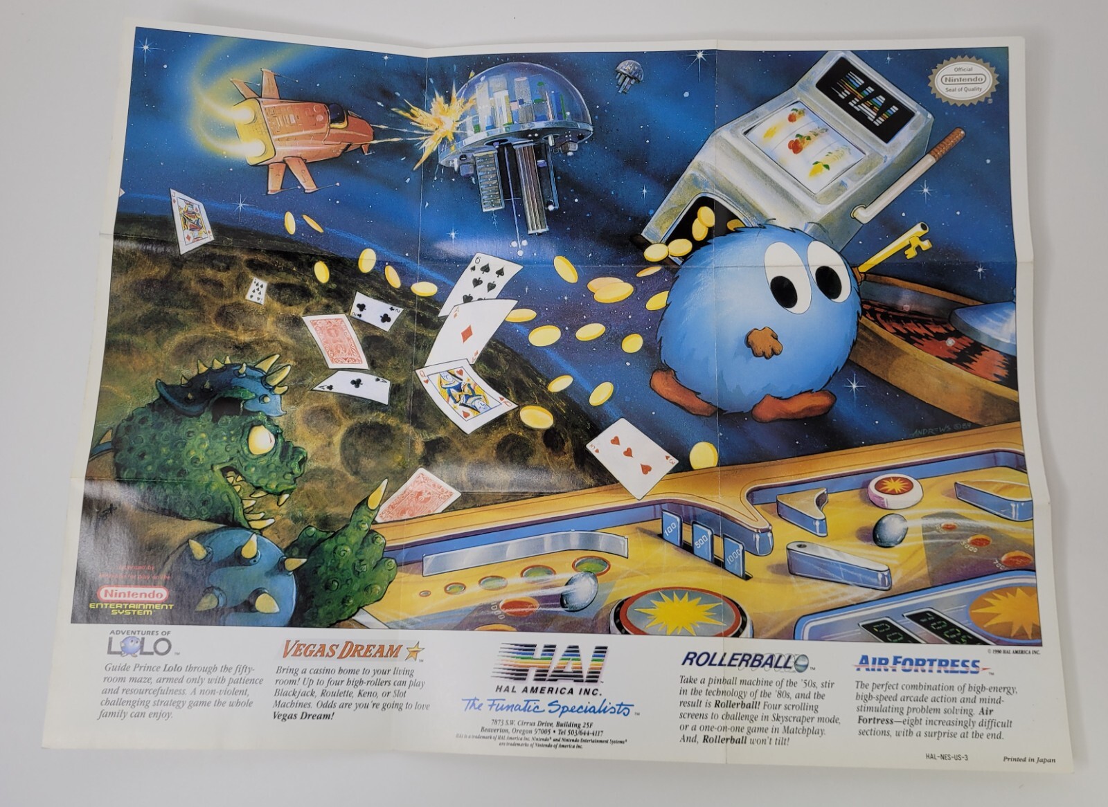 Vintage 1990 Nintendo The Adventures of LoLo Poster! HTF! *Read* | eBay
