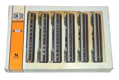Con-Cor N Scale 6-car Heavyweight Passenger Car Set US Mail Railway ...