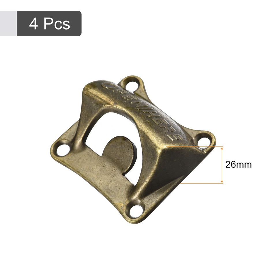 4pcs Wall Mounted Beer Soda Bottle Opener for Cafe Bar KTV, Bronze | eBay