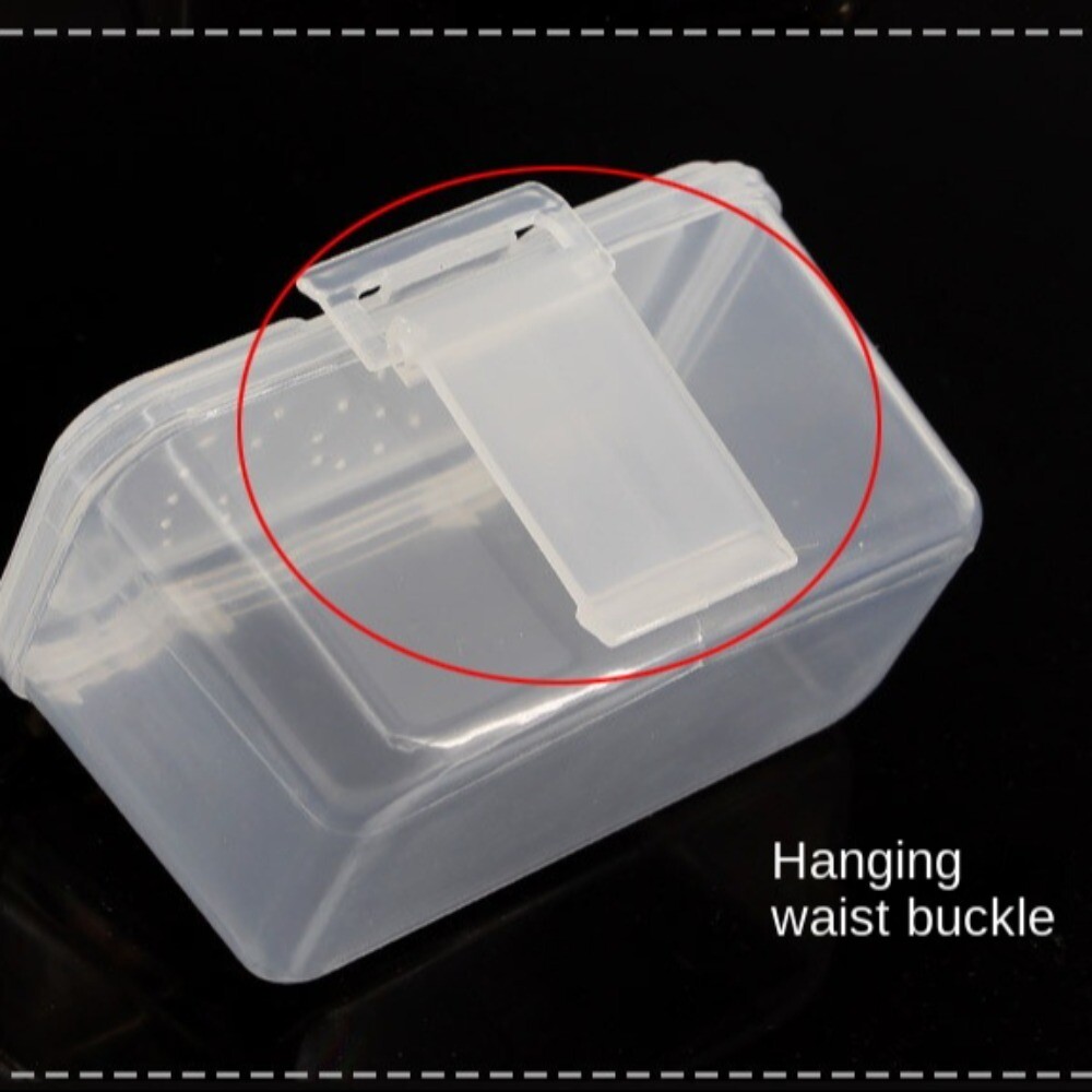 Live Bait Earthworm Box Waist Fishing lure Storage Case Red Worm Boxes ...